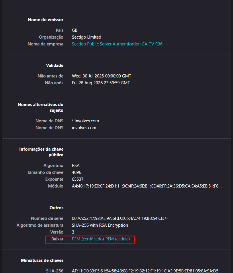 Como realizar o download do certificado do Involves Stage – Involves ...